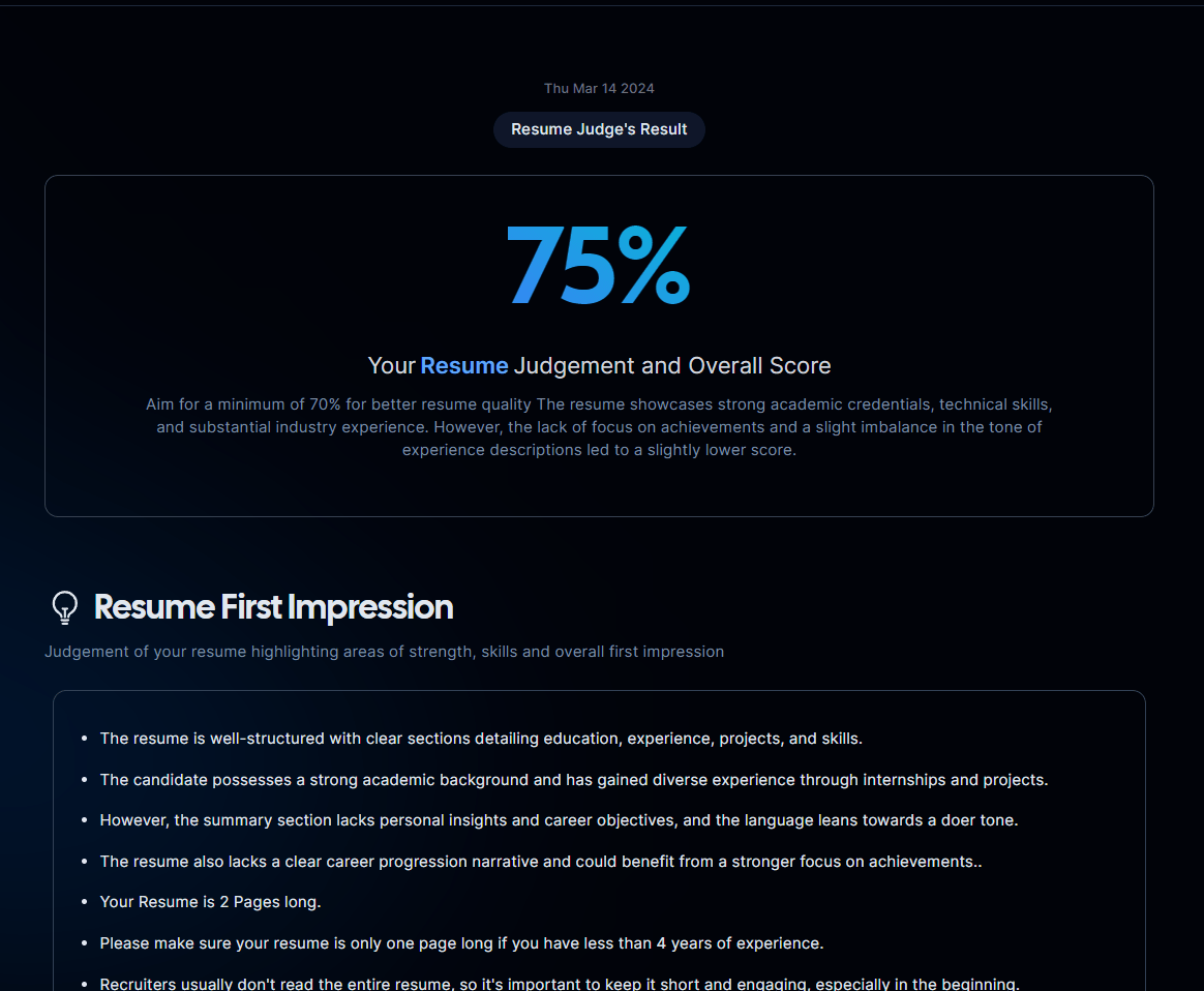 AI Resume Judge - AyeHigh